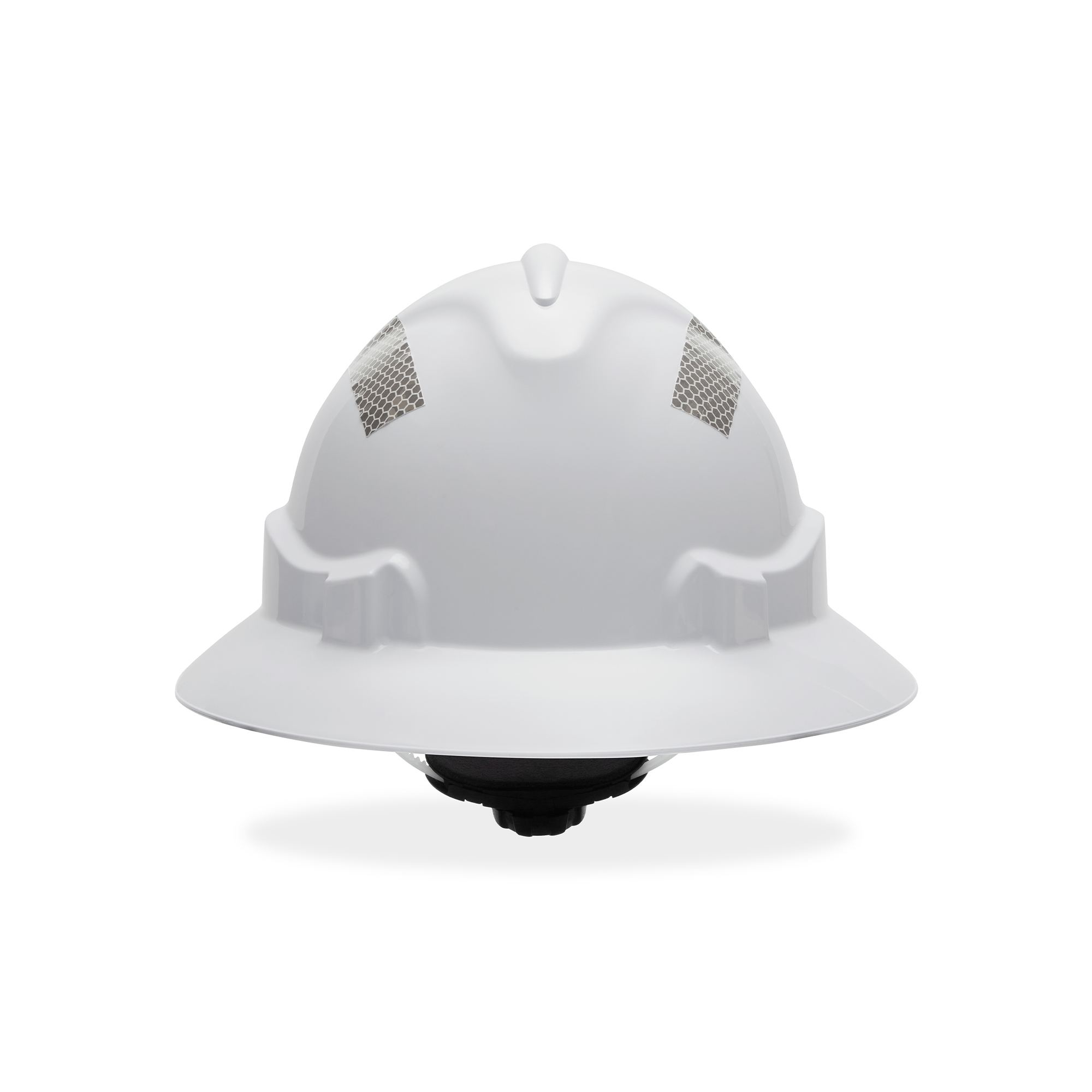 V6 Vented Full Brim Hard Hat White with Reflective Tape - Pro Choice ...
